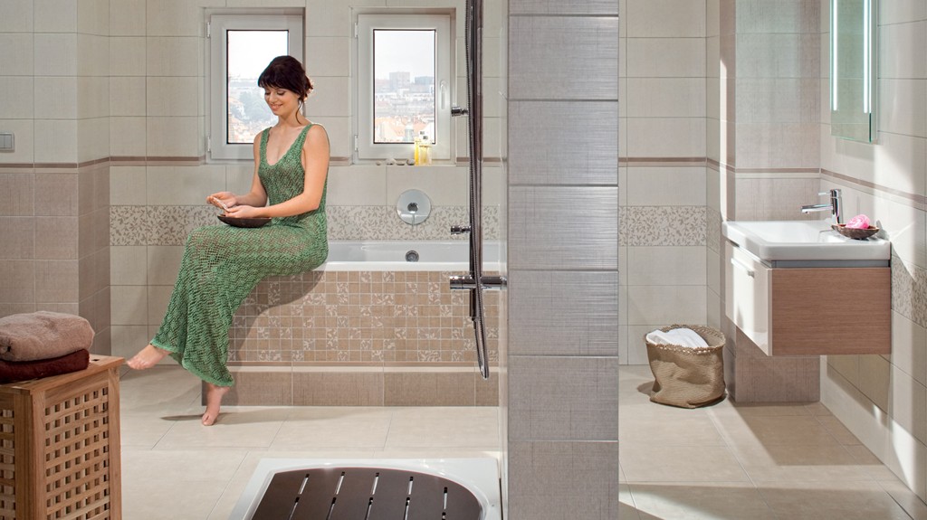 Obklady do koupelny RAKO Textile | GRES