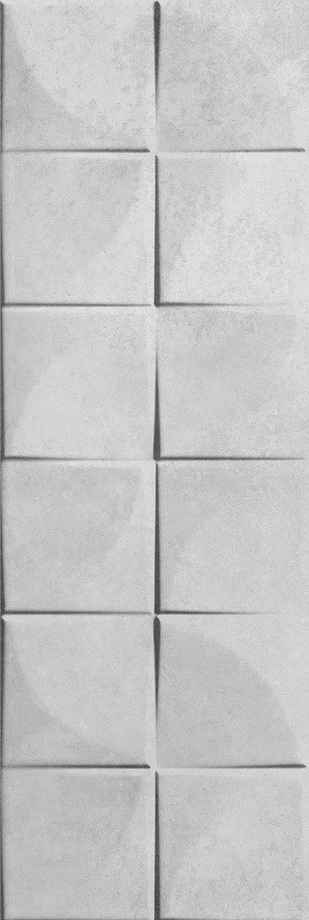 Obklad Concrete Grey Quadra Glossy Rekt. 75x25 | GRES